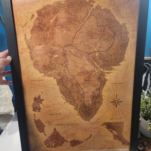 Jurassic Park Map Poster - Dinosaur Decor - Isla Nublar Map - the Lost ...
