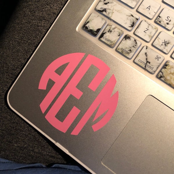 Monogram Decal for Laptop | Lots of Colors and Styles! - Etsy