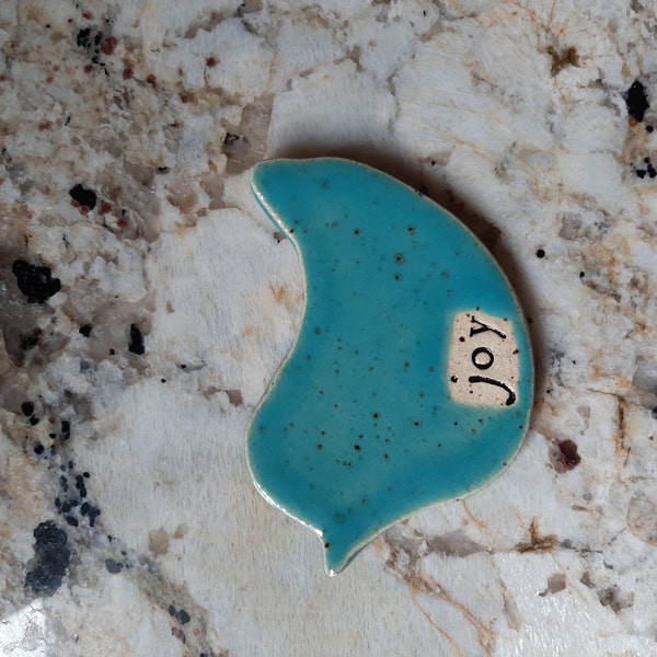 Stamped Ceramic Bird- Coffee Spoon Rest - Tea Bag Rest - Trinket Dish ...