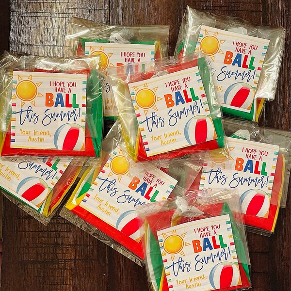 Beach Ball Gift Tag, School Pto Pta Thank You Tag, Beach Theme Hope You ...