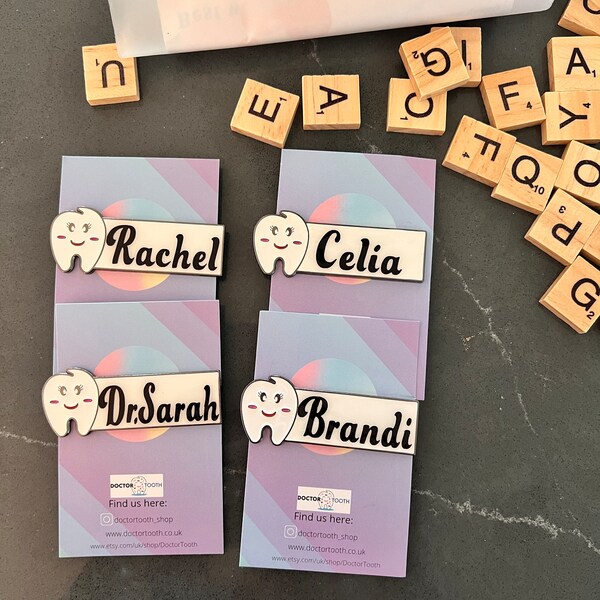 Dental Name Tag, Dental Badge, Gift for Dentist, Dental Nurse, Dental ...