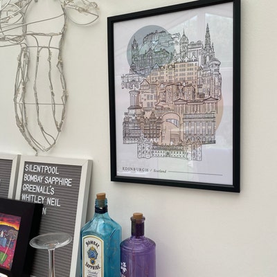 Whisky Map of Scotland Scottish Scotch Calligraphy Illustration ...