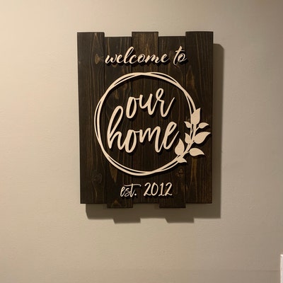 Custom Home Date Sign / Pallet Sign / Rustic Wood Sign / Established ...