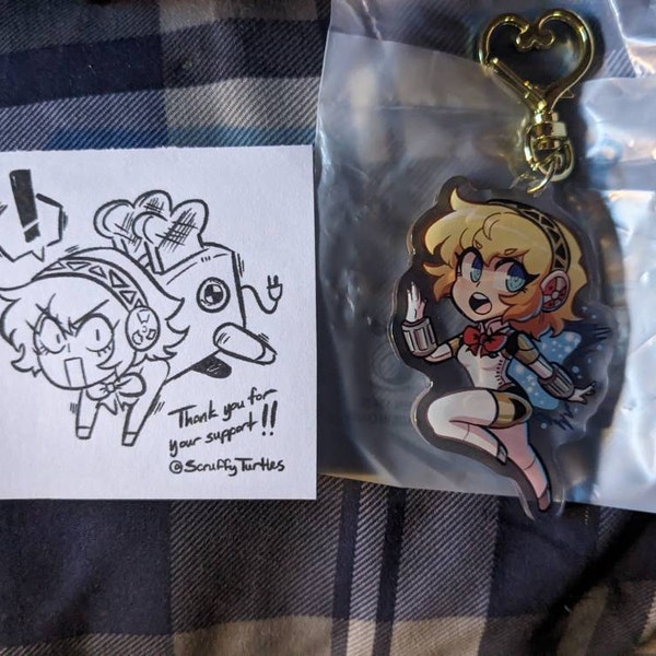Persona 3 Aigis Acrylic Charm Keychain 2.5'' - Etsy