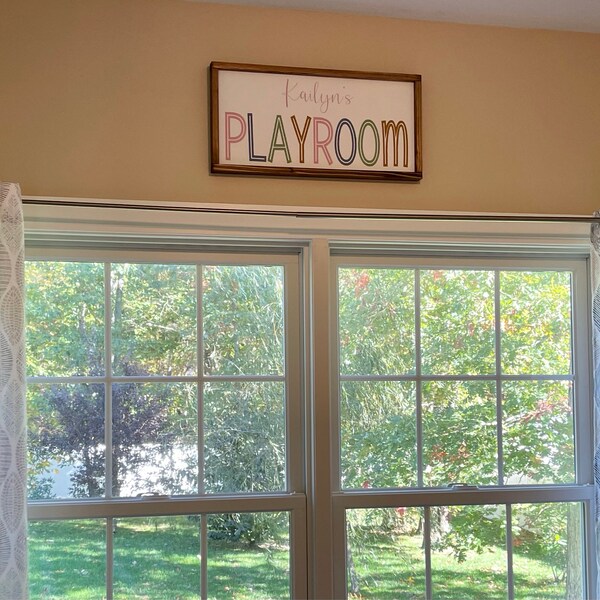 Personalized Playroom Sign, Custom Child's Name Sign, Girls Play Room ...