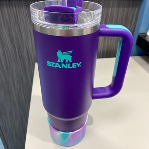 Teal Purple White Swirl Tumbler Boot Silicone Boot Bottom Cover Stanley ...