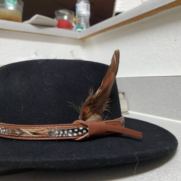 Handmade Feather Hatband - Unique, Made With All Natural Feathers - Etsy