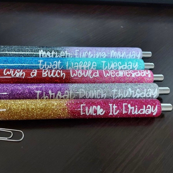 Days of the Week Pens, Pens for Everyday - Etsy