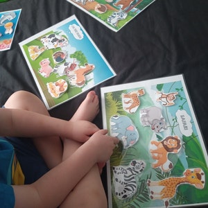 Safari Animals Busy Book Printable, African Animals, Matching Game ...