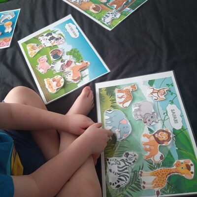 Toddler Busy Book Page, Body Parts Matching, Toddler Learning Binder ...