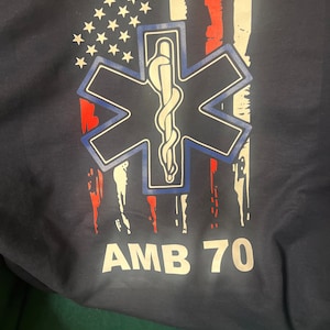 Personalized EMS EMT stars and Stripes With Custom Name or Dept - Etsy