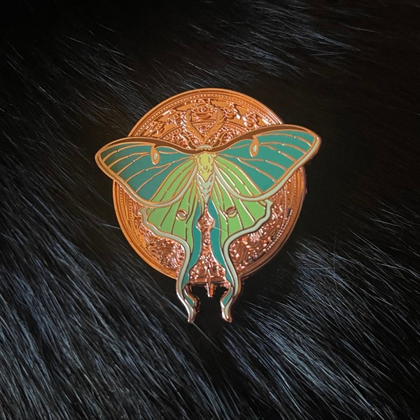 Gilded Order : Luna Moth - Enamel Pin - Lunar, Entomologist, Witchy ...