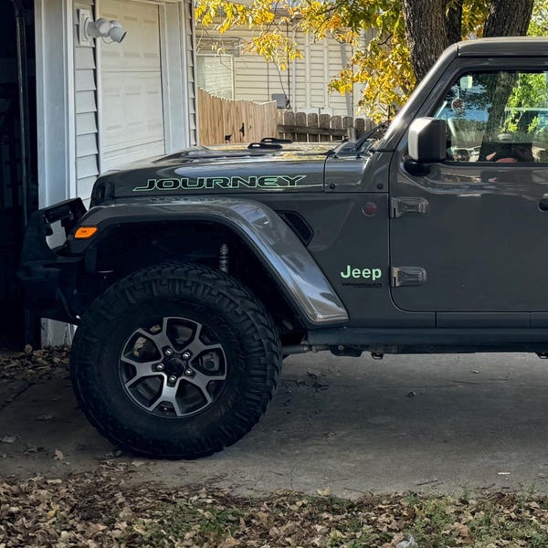 Holographic Sequins Jeep Emblem Sticker Decal, Wrangler JK, TJ, JL ...