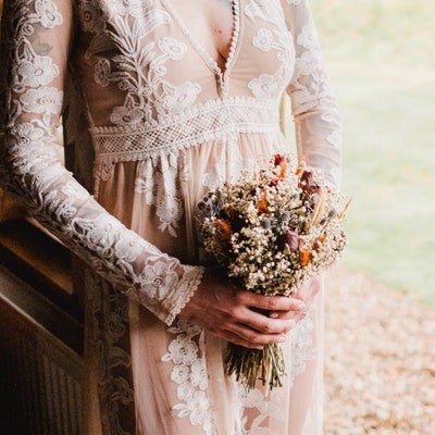 Bridal Bouquet Cream / Festival Meadow Bouquet / Bleached - Etsy UK