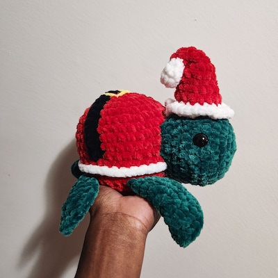 Santa Christmas Turtle Pattern Crochet PDF Download Beginner - Etsy