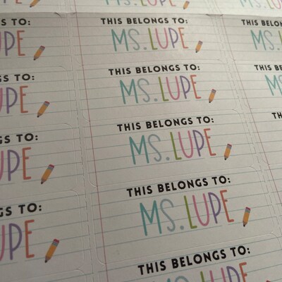 Teacher Book Labels Teacher Name Labels Personalized Teacher Stickers ...