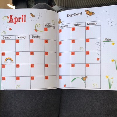 April Bullet Journal Sticker Sheet Basics Spring Themed Stickers for ...