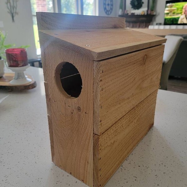 Cedar Squirrel Nesting Box/ Squirrel House. Handmade in the USA - Etsy