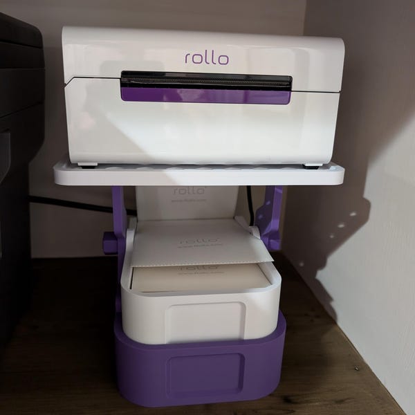 Thermal Label Printer Stand Compact Fanfold & Roll Paper 4 X 6 for ...