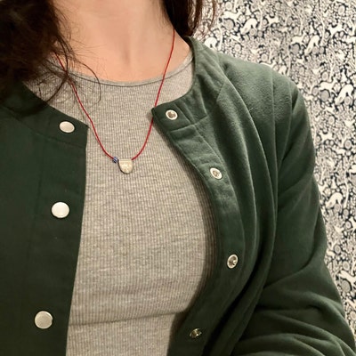 925 Red String Choker, Protection Jewelry, Kaballah Red Necklace, Red ...