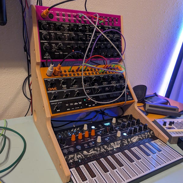 Behringer Crave, Edge & Spice - MDF Triple Stand From Synths and Wood ...