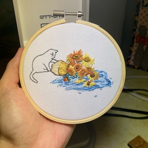 PDF Alien Cat Embroidery Pattern Cat Embroidery Pattern - Etsy