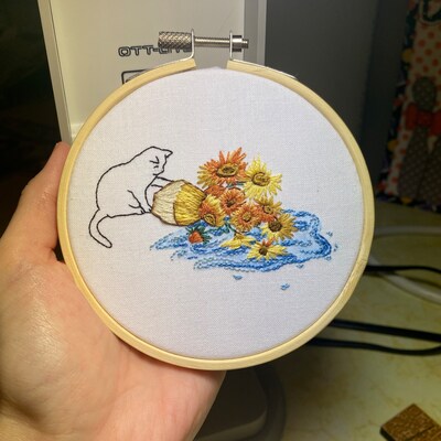 PDF Alien Cat Embroidery Pattern Cat Embroidery Pattern - Etsy