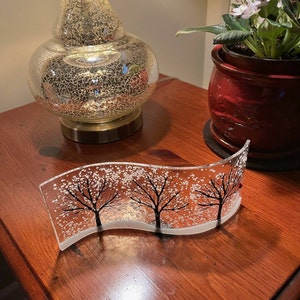 Fused Glass Tree Sculpture, Glass Art, Lyn Hunter Designs Original ...
