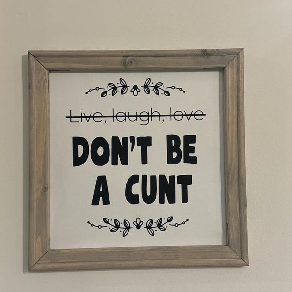 This Home is Built on Love and Profanity | Funny Wall Sign | Snarky ...