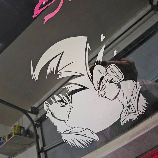 Vinyl Decal Goku Vs Vegeta Stare - Etsy