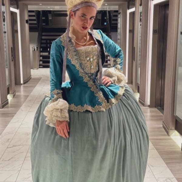 Blue Rococo Dress, Venice Carnival Costume, Marie Antoinette Dress ...