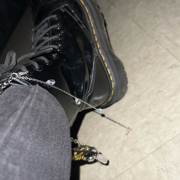 Crystal Boot Chain | Punk Quartz Gothic Charm Shoe Accessories - Etsy