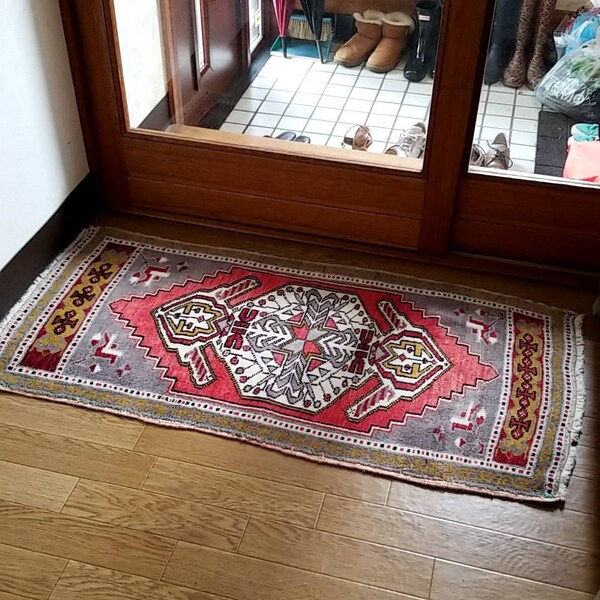 Small Square Rug, Rustic Small Rug,wool Bohemian Rug, Small Oushak Rug ...