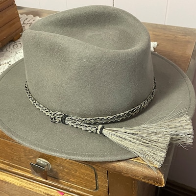 Horsehair Hat String, Cowboy Hat Stampede String, Chin Strap, WHITE ...