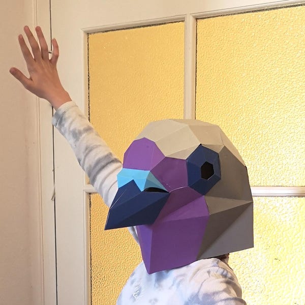 DIY Papercraft Pigeon Mask: Funny Low Poly Dove (PDF Pattern) - Etsy