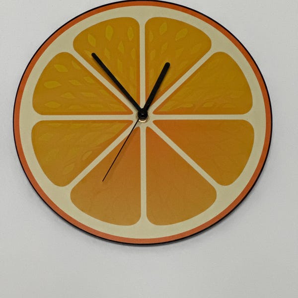 Orange Fruit Wall Clock - Etsy