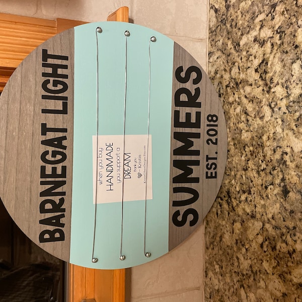 15” LBI Summers Beach Badge Holder/display - Round Door Hanger/sign - Etsy