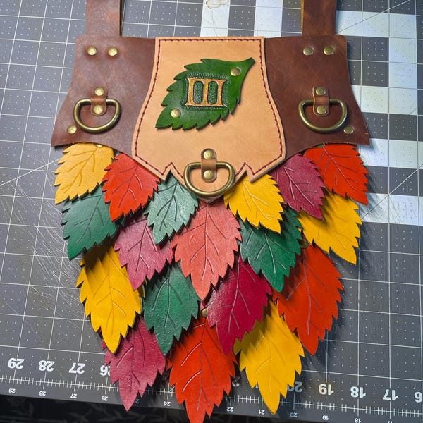 Fairy Leaf Tasset Pattern – Forest Elf Leather Thigh Armor Template ...