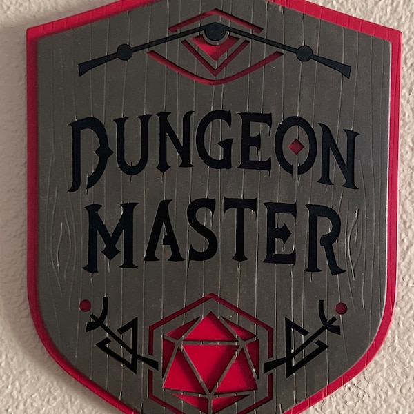 DUNGEON MASTER Sign, Medieval Fantasy Home Decor, D&D Gifts, Role Play ...