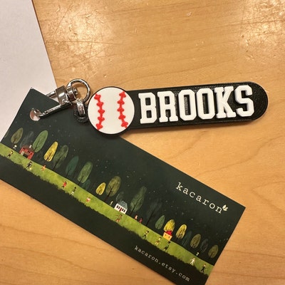 Baseball Personalized Keychain / Keyring / Bag Tag / Name Tag 3D ...