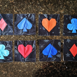 Suits Me - Playing Card Quilt Blocks, Four Paper Pieced Quilt Blocks ...