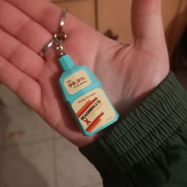 Mouthwashing Bottle Keychain | 3D Printed Dragonbreath Mouthwash ...