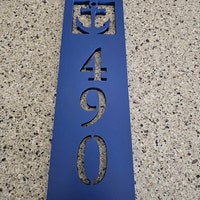 Full Street Address Plate With Starfish, Coastal Beach House Address ...