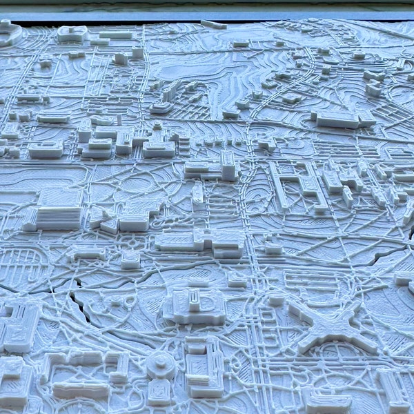 3D College Campus Map | Personalized College Graduation Gift | Any ...