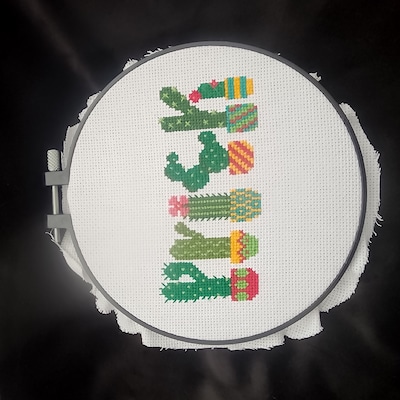 Cross Stitch Coaster, Clear Acrylic Coaster, 80mm Square - Etsy