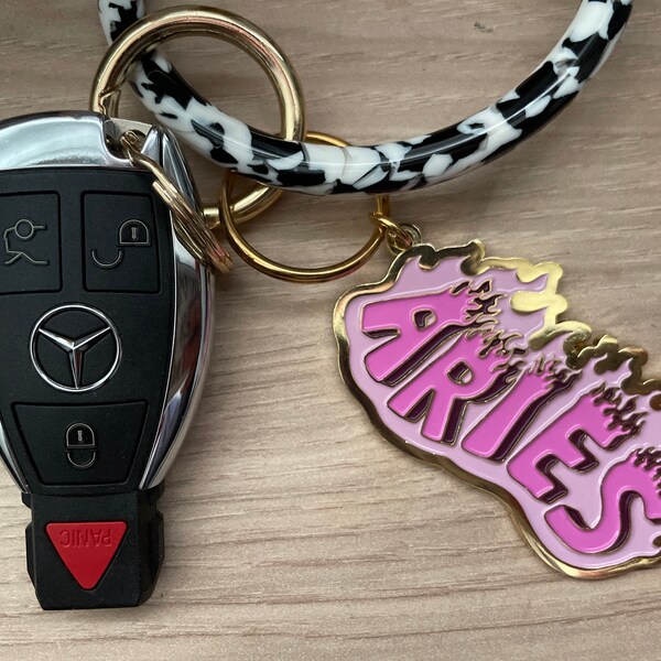 Aries Zodiac Keychain - Etsy