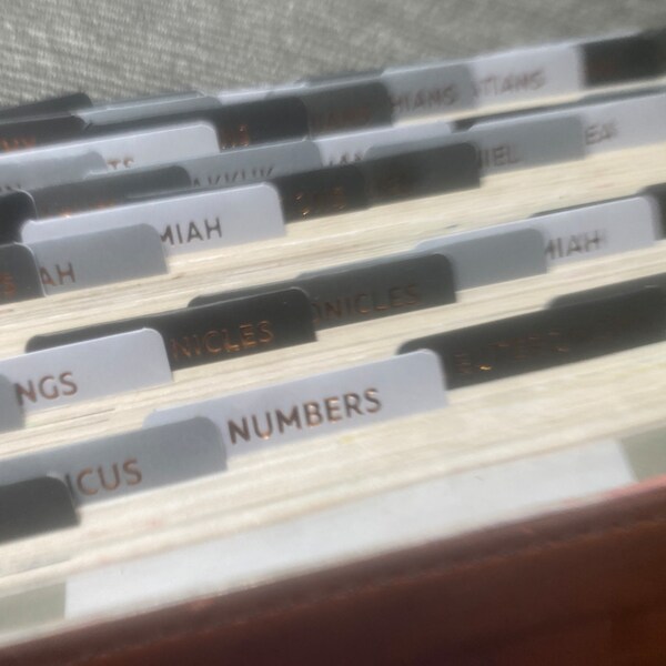 Bible Tabs Black Copper | Matte-coated Sticker Tabs | Bible Tabs for ...