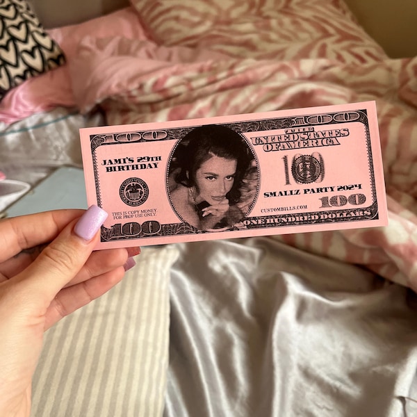 Pink Prop Custom Fake Money Cash Bills Bachelorette Party Birthday ...
