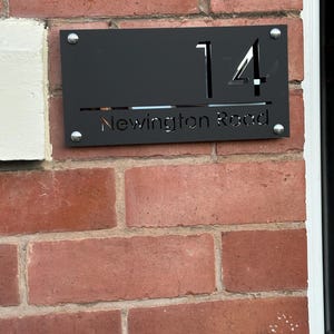 House Wall Plaques UK Luxe A4 Modern Laser Cut House Number Elegant ...