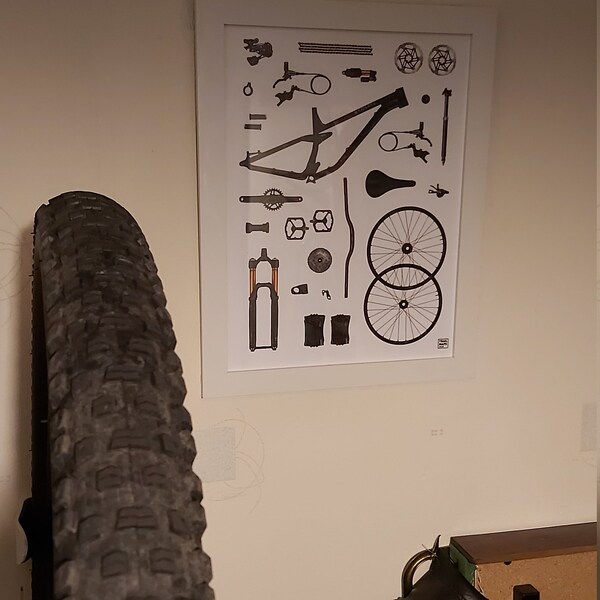 Mountain Bike Art Print 'the Build' - MTB Poster - Etsy